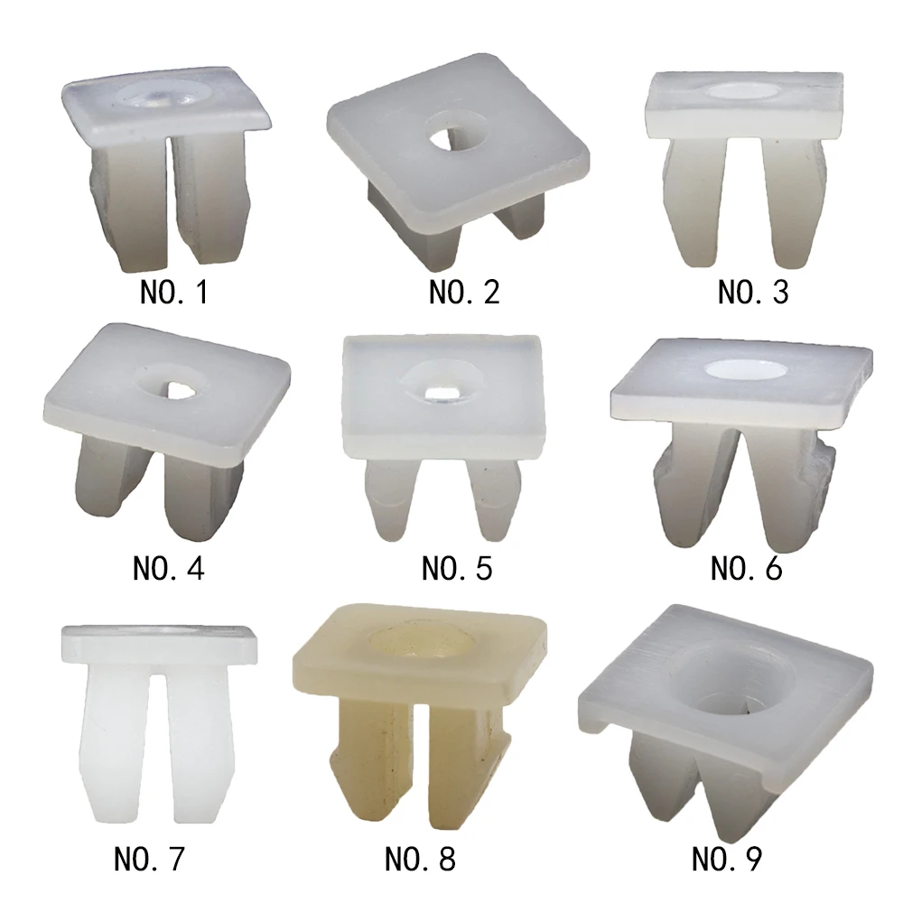 50-Pcs-Car-Fixed-Screw-Square-Head-Nut-Screw-Fixed-Grommet-Clip-Plastic ...