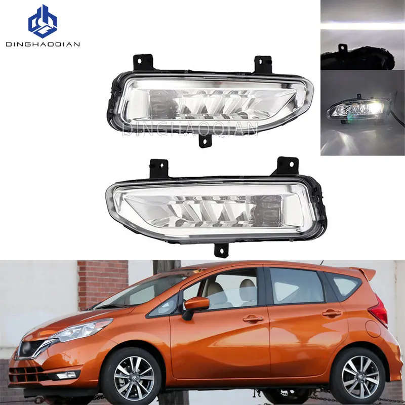 Pair-Front-Bumper-LED-Fog-Light-Driving-FogLamp-For-NISSAN-NOTE-2018 ...