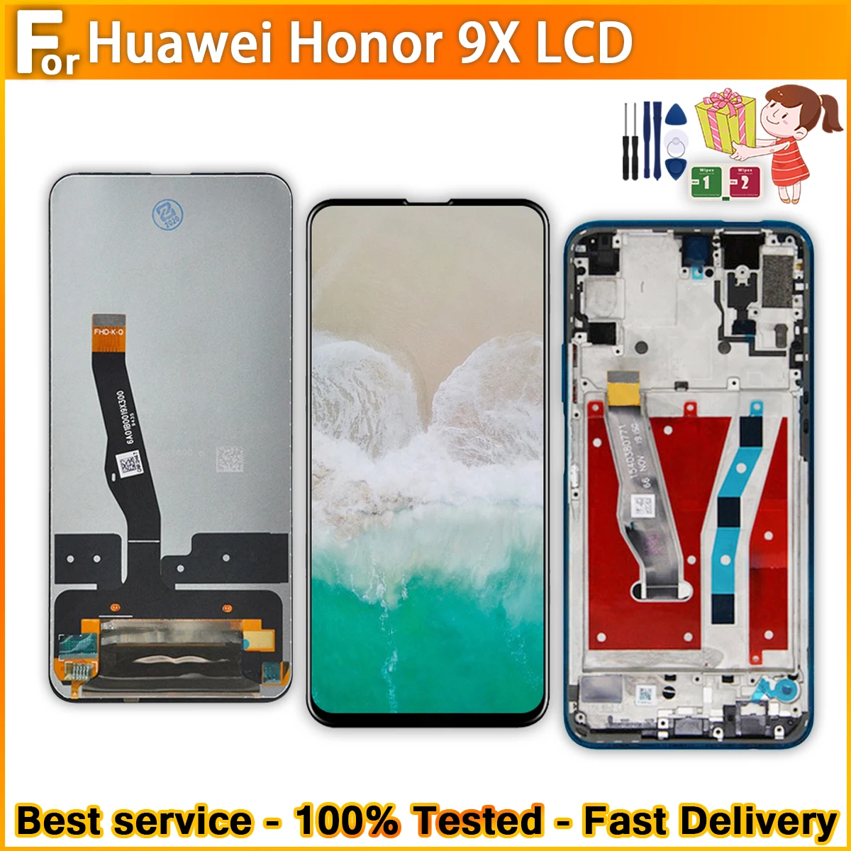 Original-display-For-Huawei-Honor-9X-STK-LX1-LCD-display-touch-screen ...