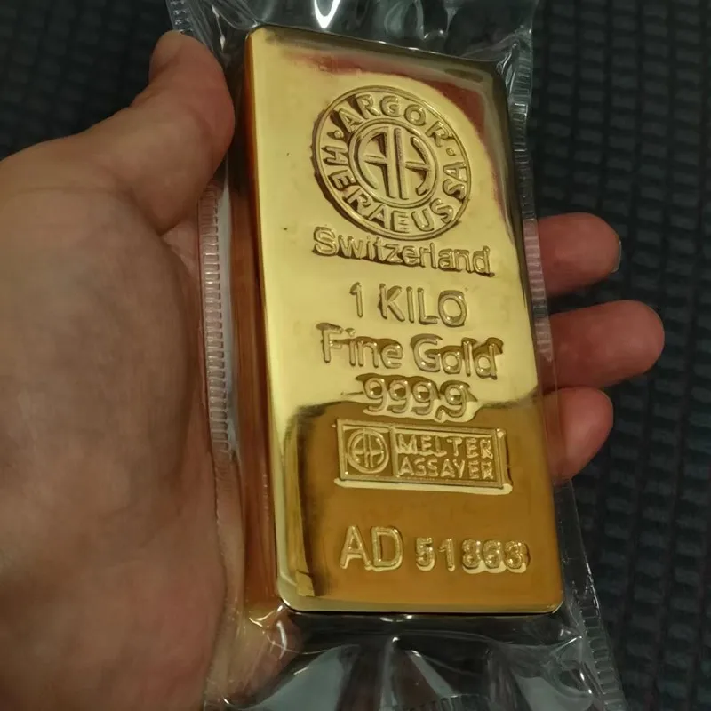 Switzerland 1000g Gold Bar 1:1 Copy Suisse 1kg Gold Bullion Replica ...
