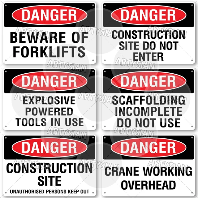 Workplace Railing Safety Metal Signs - Work Safety Direct
