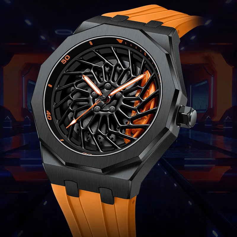 New-Watch-3D-Real-Man-Watches-Waterproof-Rotate-Watches-Car-Rim-Watch ...