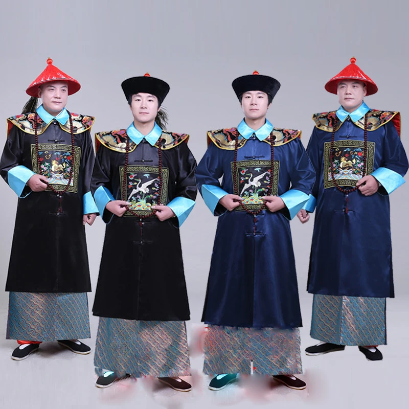 Ancient-Black-Military-Official-Civil-Official-Uniform-Qing-Dynasty ...