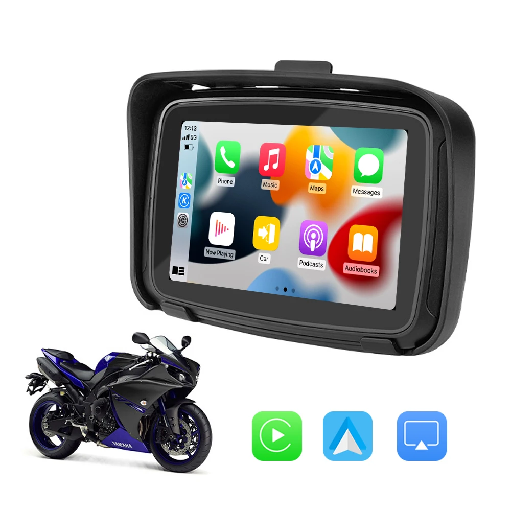 PEERCE-5-Inch-Waterproof-Wireless-Android-Auto-Apple-Carplay-Screen-for ...