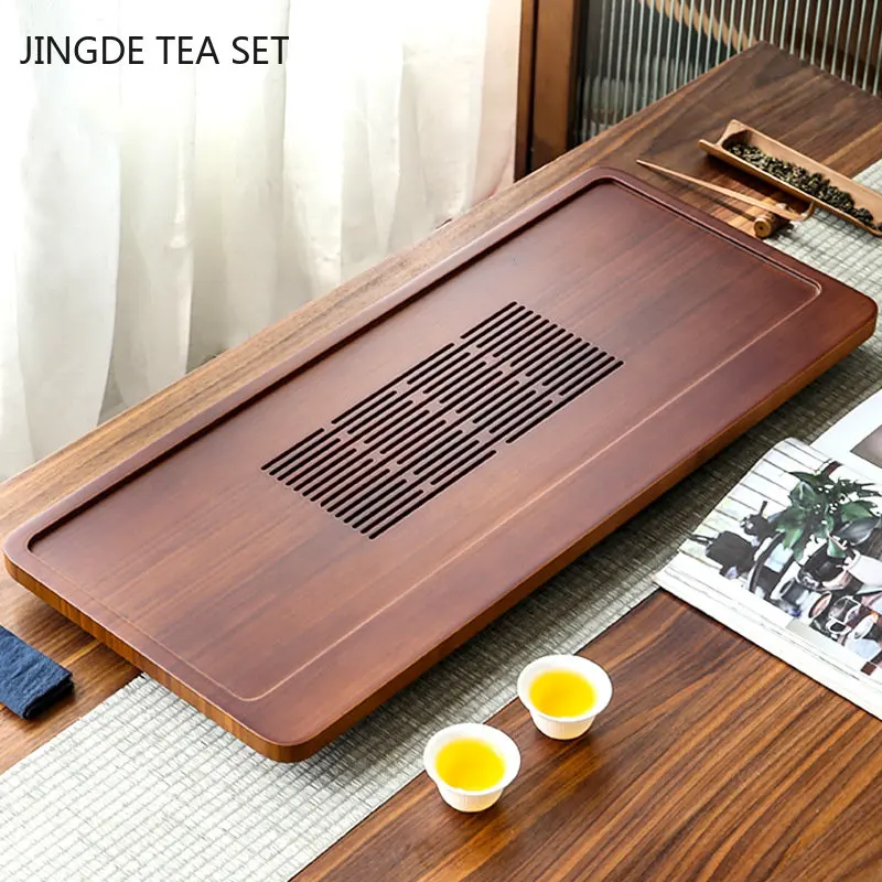 High Quality Bamboo Tea Tray Household Drawer Water Storage Drainage ...