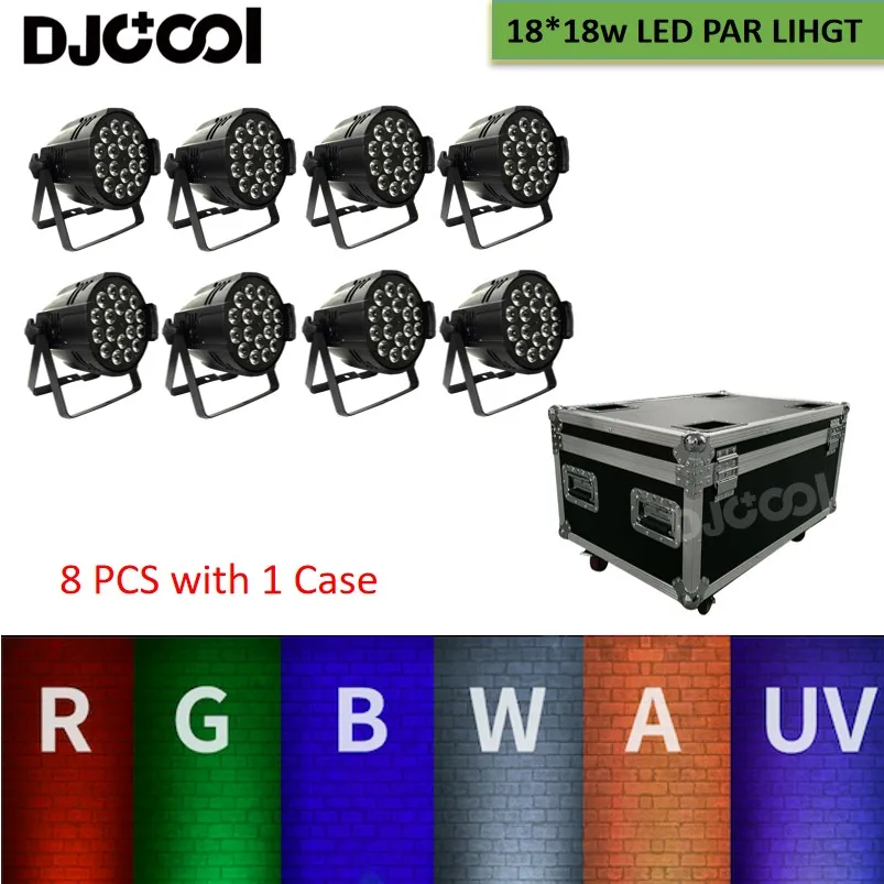 Free-Duty-8x-LED-Par-Light-RGBWAUV-6in1-Stage-Par64-Cast-Aluminum ...