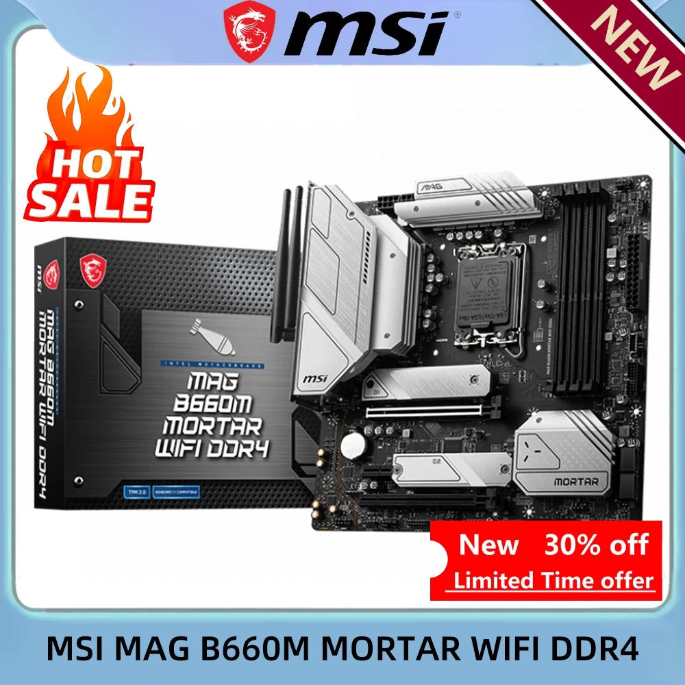 Msi ماج B660m هاون واي فاي Ddr4 Matx الكمبيوتر Lga 1700 إنتل B660 اللوحة الأم الألعاب