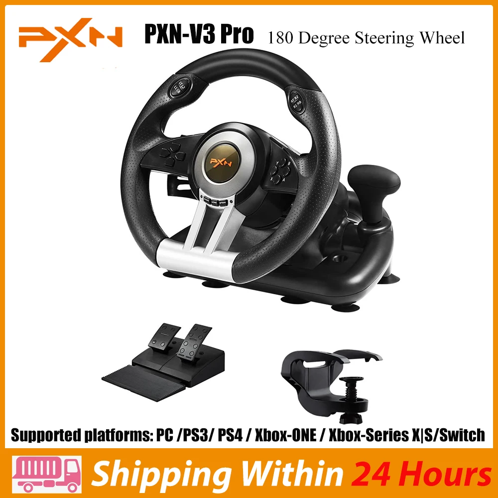 PXN V3 Pro Gaming Racing Wheel Volante PC Steering Wheel Racing Game ...