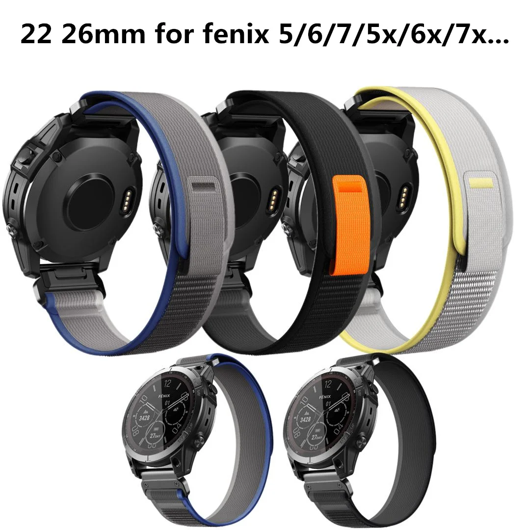 26mm Watch Band Strap Garmin Fenix Nylon | 26mm Strap Garmin Fenix 5x ...