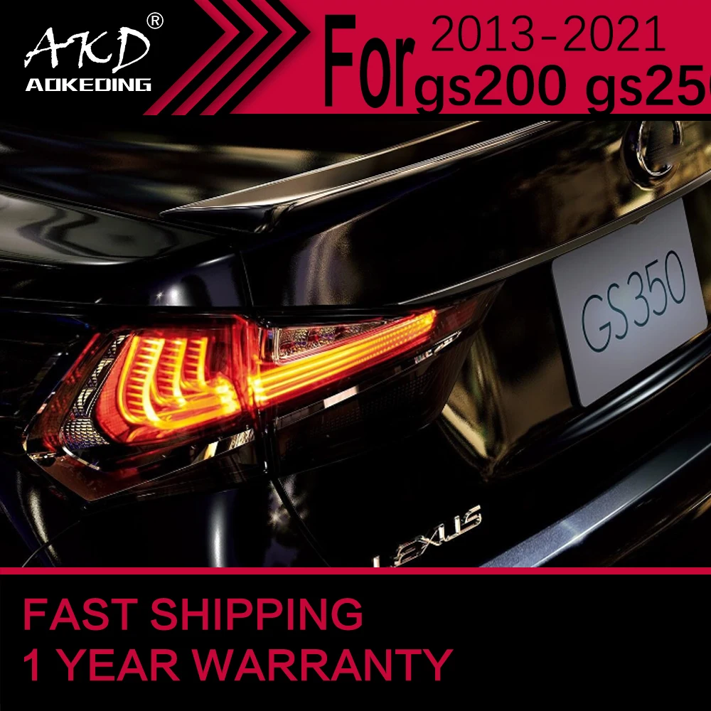 Car Lights for Lexus GS250 GS300 LED Tail Light 2013 2021 GS350 Rear ...