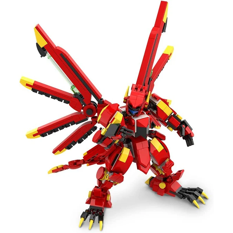 Mecha-Warrior-Model-Blocks-Kits-Red-Phoenix-Robots-Anime-Figure-Crian ...
