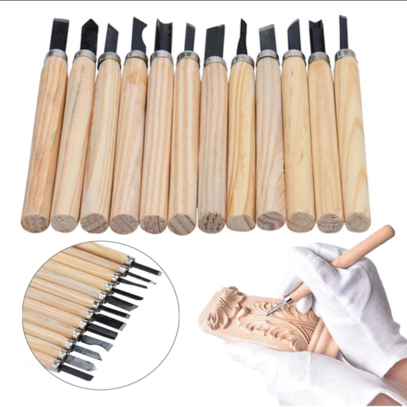 8-12pcs-Professional-Wood-Carving-Chisels-Knife-For-Basic-Wood-Cut-DIY-Tools-and-Detailed ...