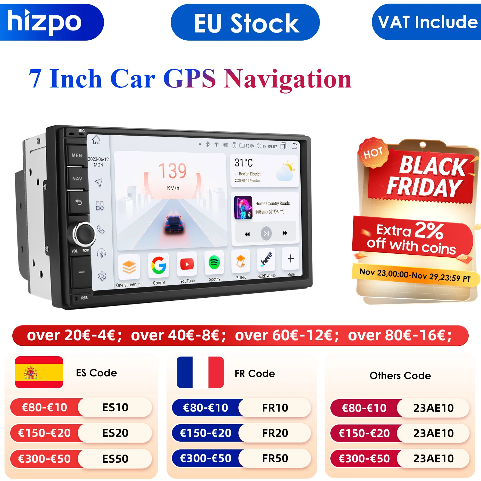 8G-128G-7-Polegada-Autoradio-Carplay-2-Din-Android-Auto-GPS-R-dio-Do ...