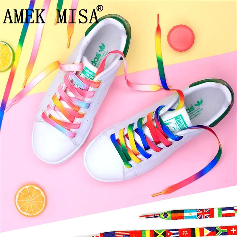 1-Pair-Rainbow-Shoelaces-for-Kids-and-Adult-Sneakers-Laces-National ...