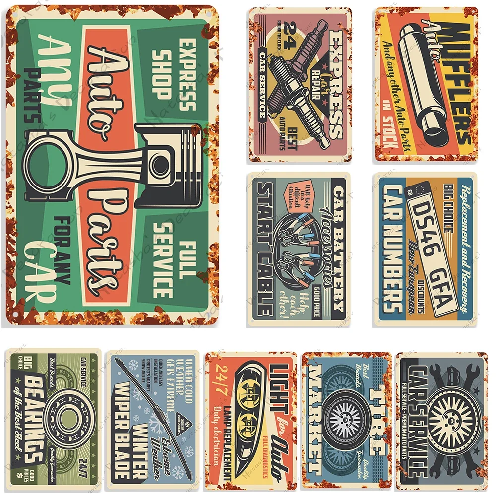 Car-Engine-Repair-Metal-Signs-Poster-Car-Service-Vintage-Plate-Mechanic ...