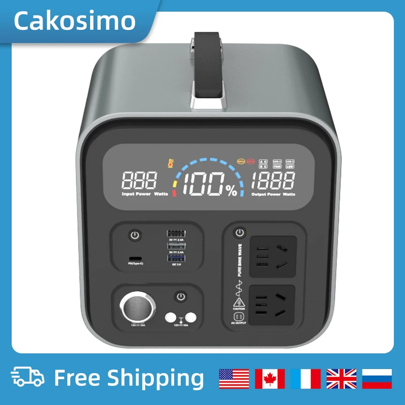 500Wh-Portable-Power-Station-110V-240V-Large-Mobile-Battery-135200mAh ...