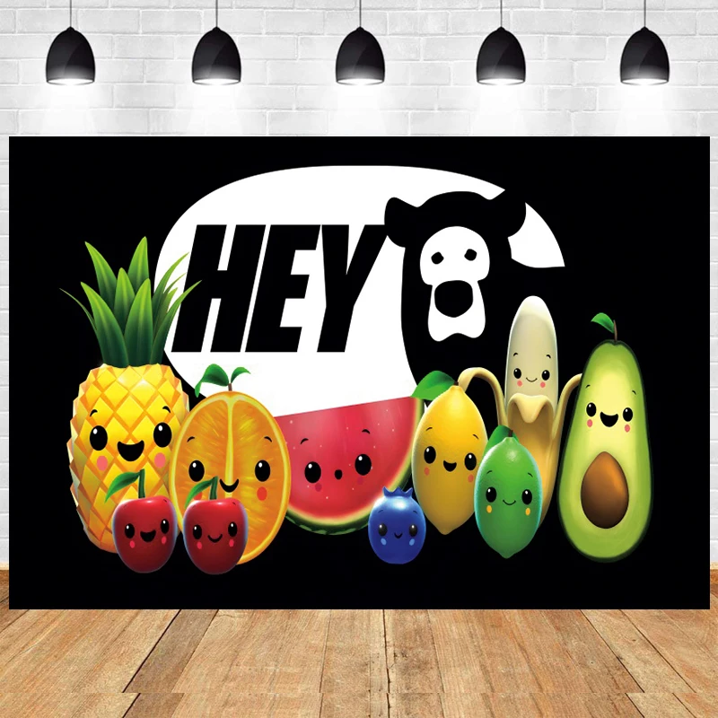 Hey-Bear-Sensory-Birthday-Backdrop-Cartoon-Vegetables-and-Fruits-Theme ...