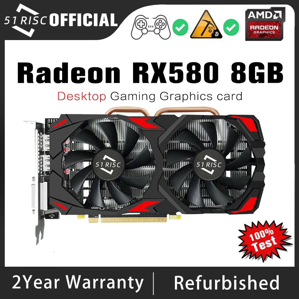 Sheli 51risc placa de vídeo rx580 8gb 256bit 2048sp gddr5 placas gráficas para rx 560 séries ...