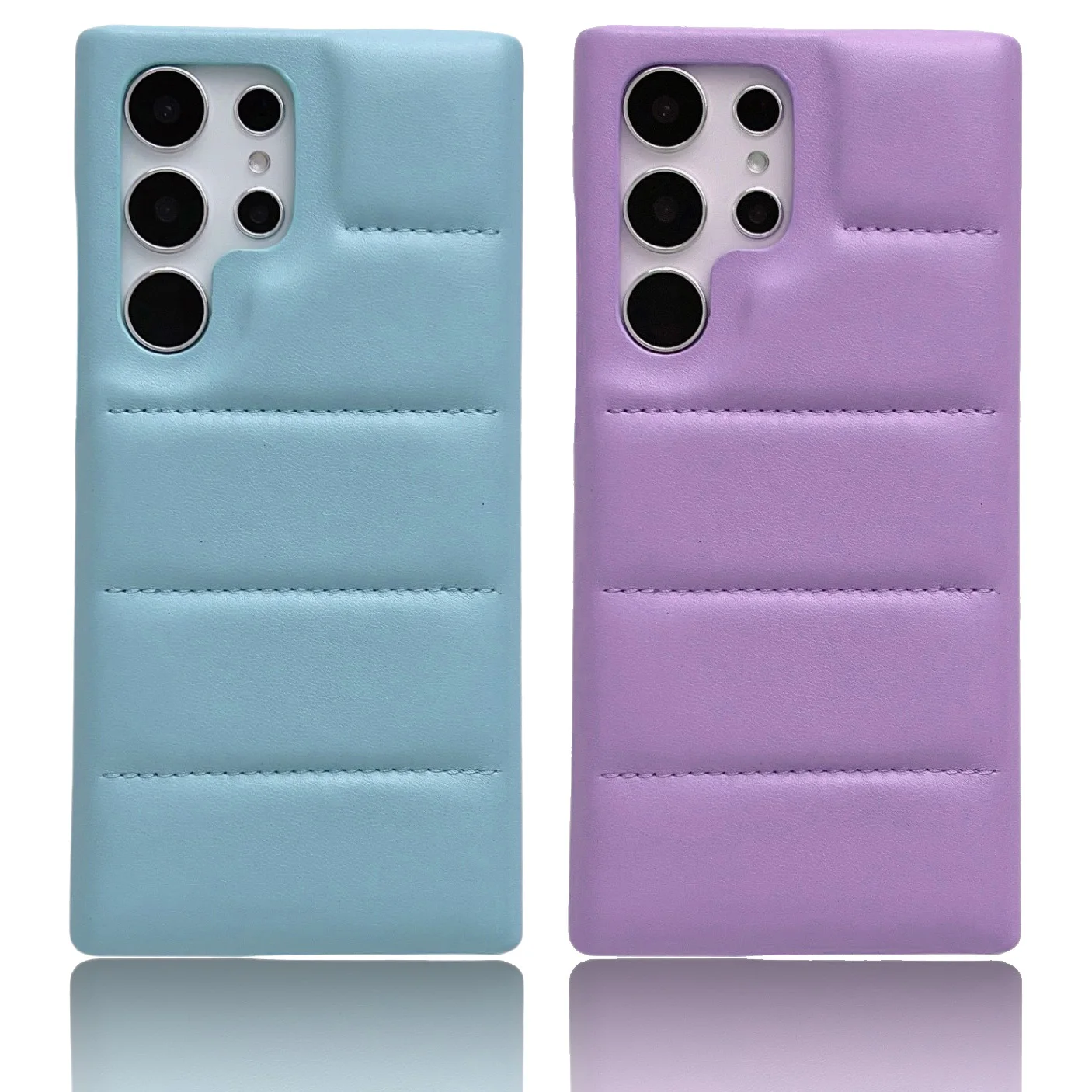 Luxury-Down-Jacket-Puff-PU-Leather-Case-For-Samsung-S23-Ultra-S23 ...