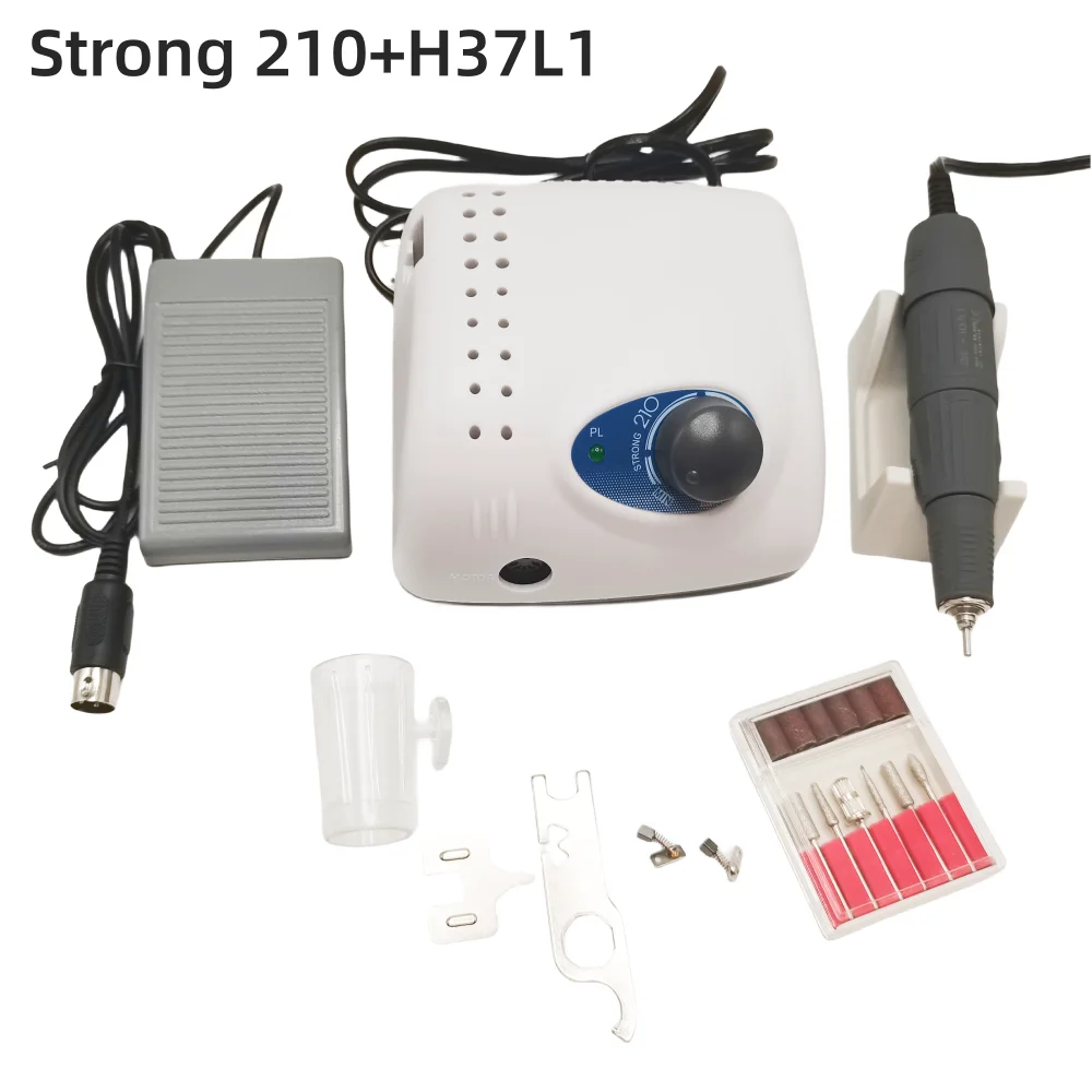 Strong 210 Nail Drill 65W 35000rpm H37L1 Handpiece Electric Nail Drill ...