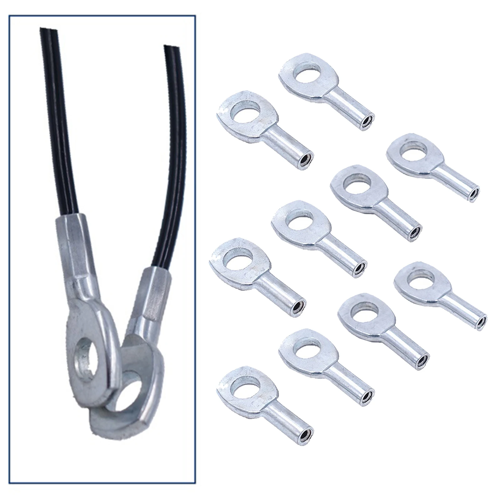 10-Pcs-Steel-Wire-Rope-Eyelets-Replacement-Gym-Machine-Cable-Exercise ...