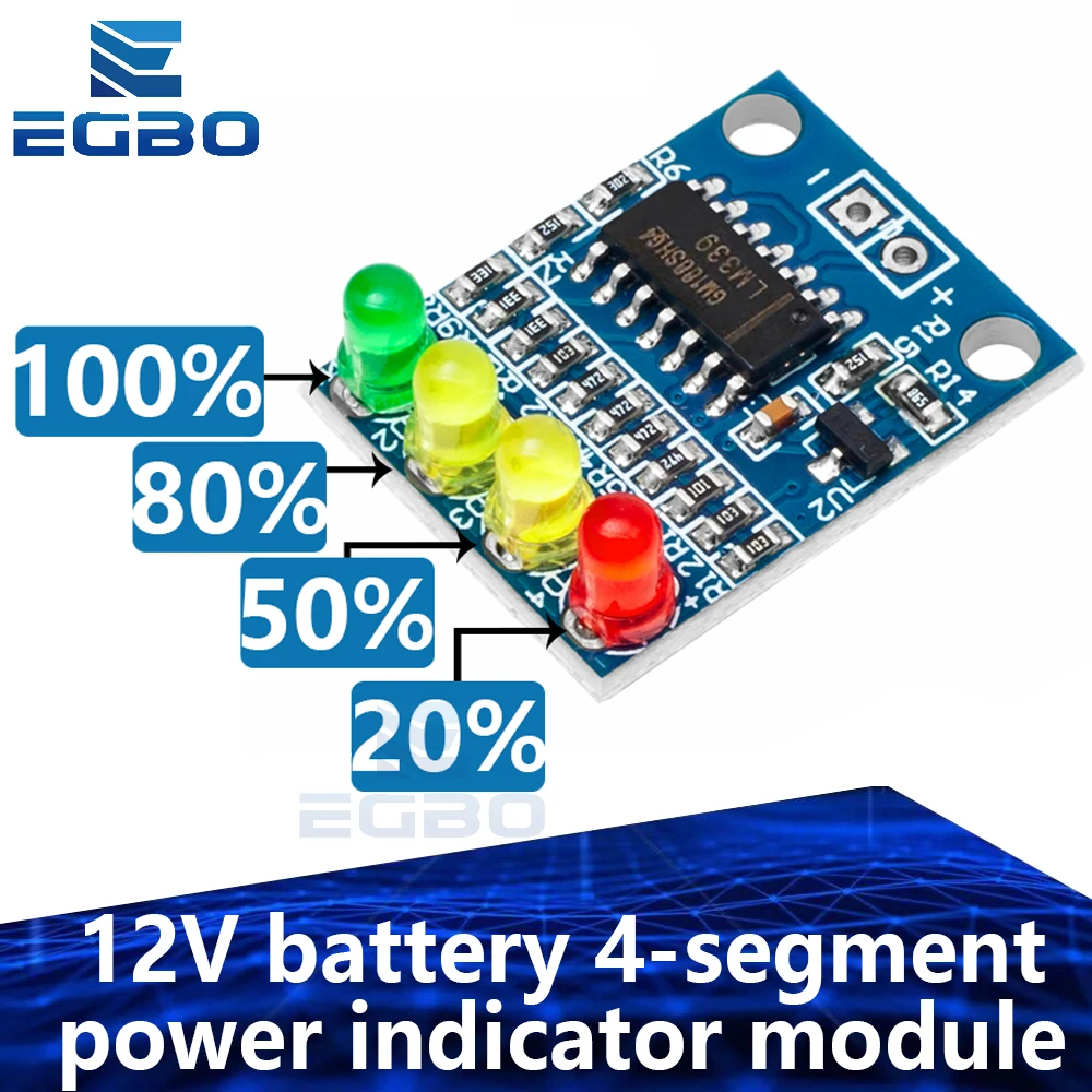 EGBO-12V-battery-4-segment-power-indicator-module-onboard-4-position ...