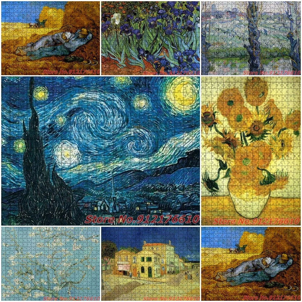 Puzzle Adults 1000 Pieces Van Gogh | Jigsaw Puzzle 1000 Van Gogh - 500 ...