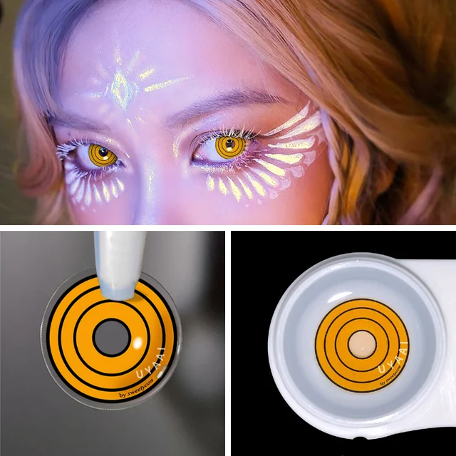 Glow In The Dark Eye Contacts Red