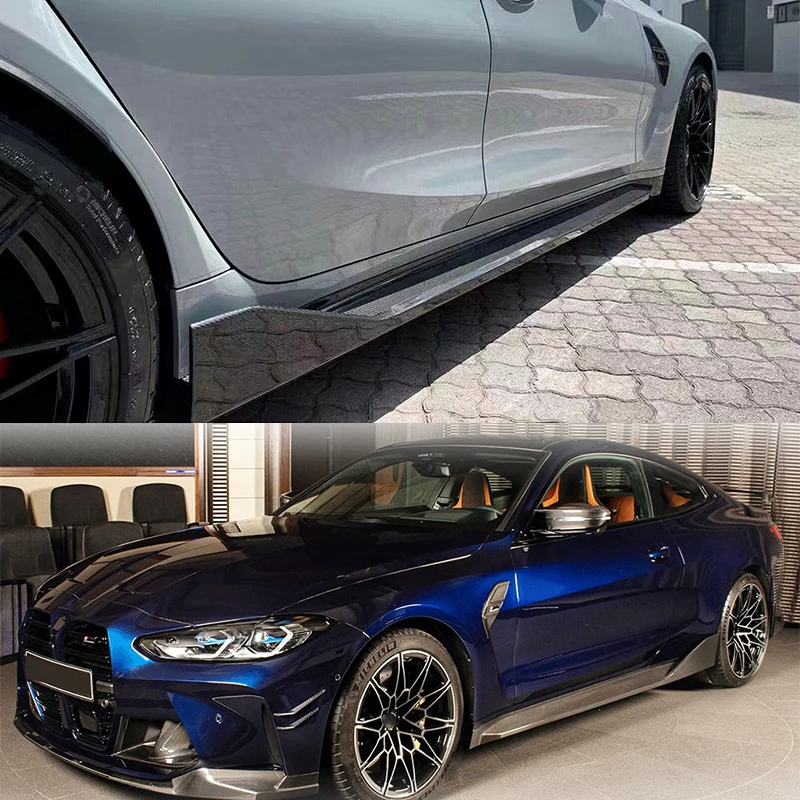 Side Skirts Extension BodyKits Lip for BMW G80 M3 G82 Coupe G83 ...