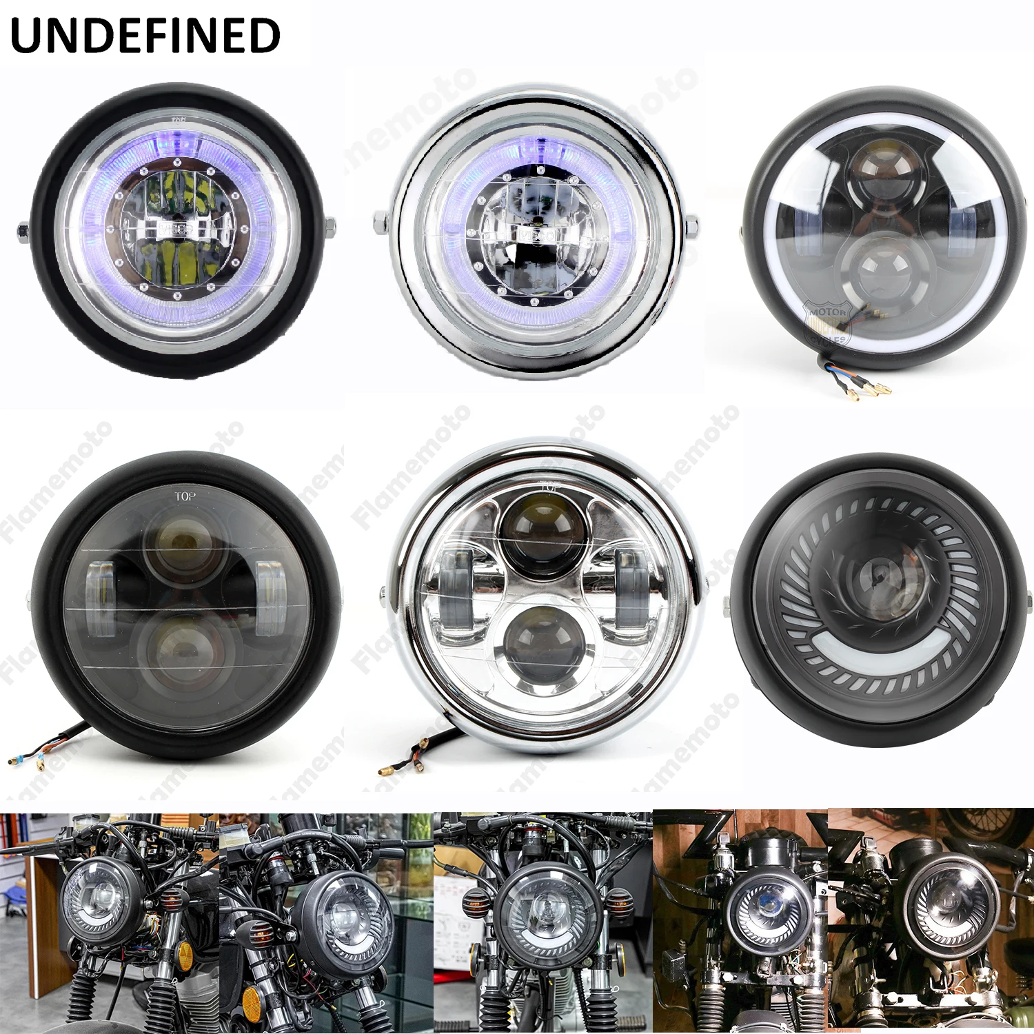 Universal 6.5 Inch Led Car Motorcycle Headlight DRL H4 Headlamp For ...