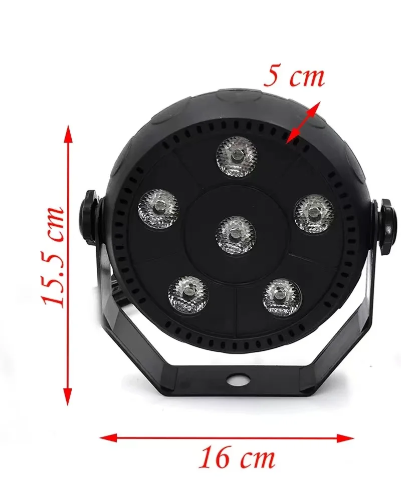 Compact LED Par Light RGBW for Events and Celebrations (Black)