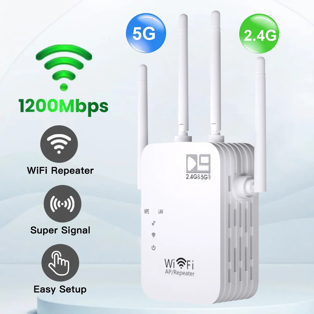 5Ghz-Wireless-WiFi-Repeater-1200Mbps-Router-Wifi-Booster-2-4G-Wifi-Long ...