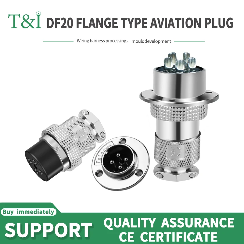 1sets-M20-DF20-GX20-flange-mounting-3-hole-fixing-aviation-connector ...