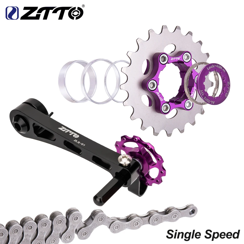ZTTO-Single-Speed-Folding-Bike-Cadeia-Tensor-Set-1x-Polia-Oval-Jockey ...