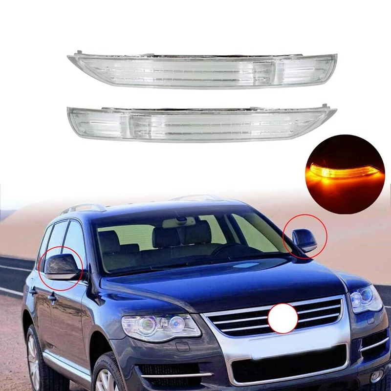 Car LED Rear View Mirror Light Turn Signal Light For VW Touareg 2007 ...