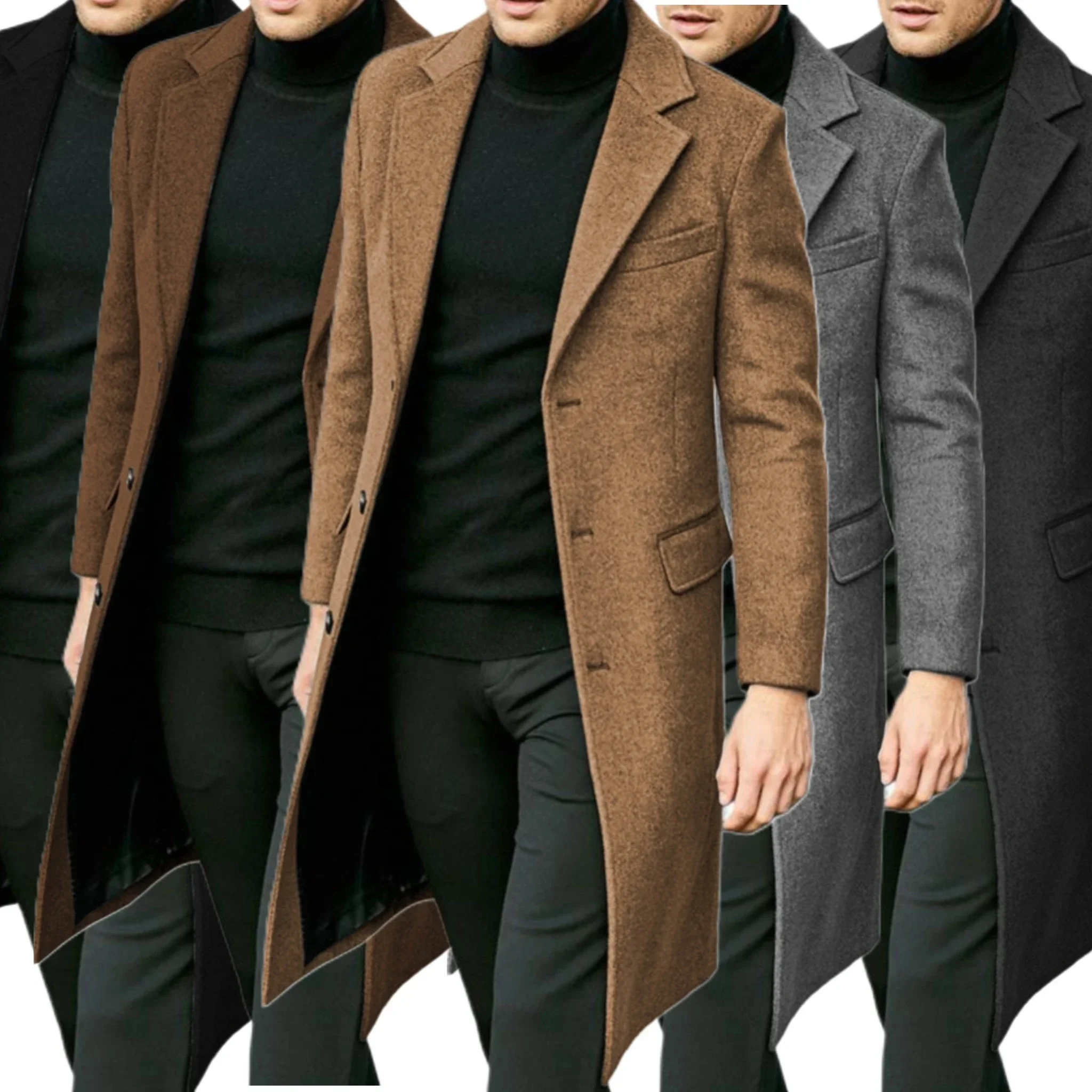 Men's Trench Coat Stylish Customized Notched Lapel Modern Single ...