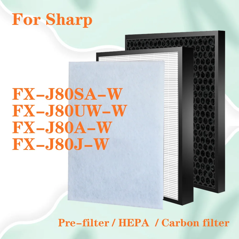 Replacement HEPA Filter and Carbon Filter for Sharp Air Purifier FX ...