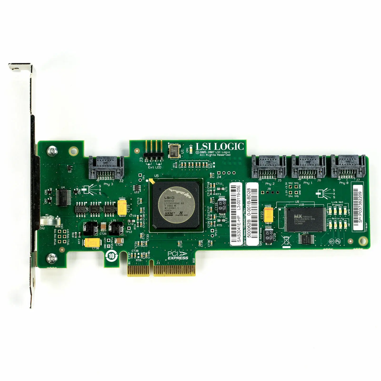 LSI-Logic-SAS3041E-RAID-Controller-Card-4-Port-3Gbps-SAS-SATA-PCIe ...