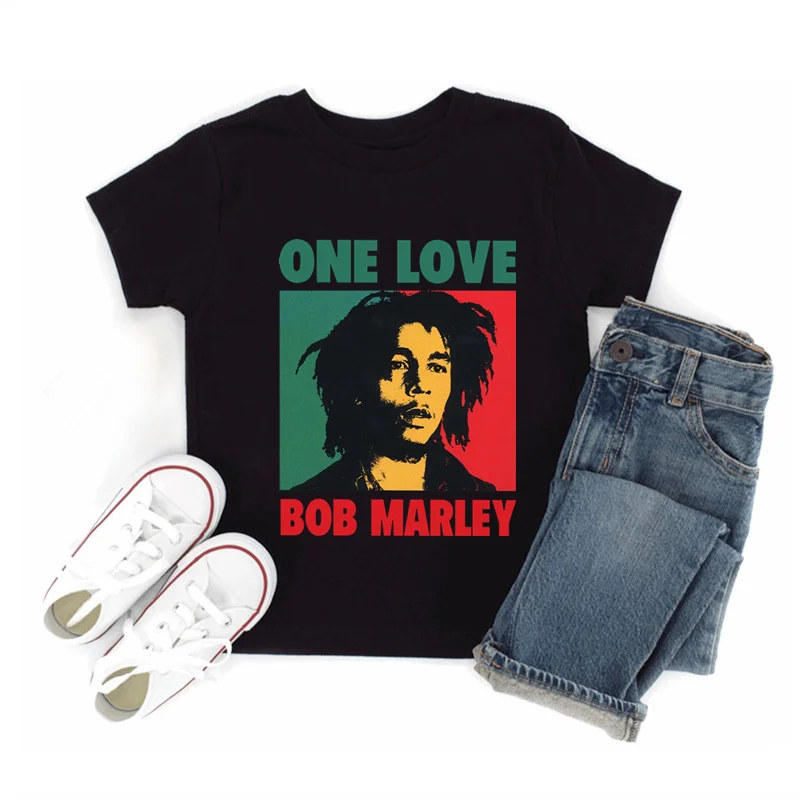 Jamaica Singer Bob Marley Reggae Rastafari Print Kids T shirt Baby ...