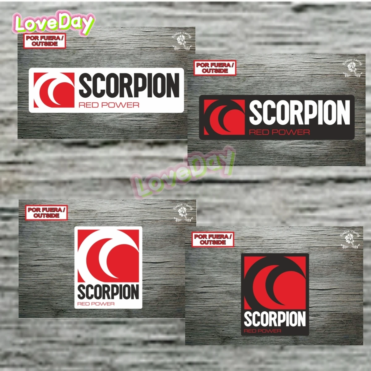 Car Sticker Decal Aufkleber Scorpion' S Red Power Exhaust NG BL Vinyl ...