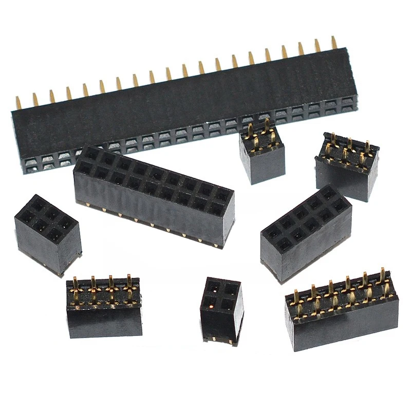 10-20pcs-2-54mm-Double-Row-Straight-Female-2-40P-Pin-Header-Socket ...
