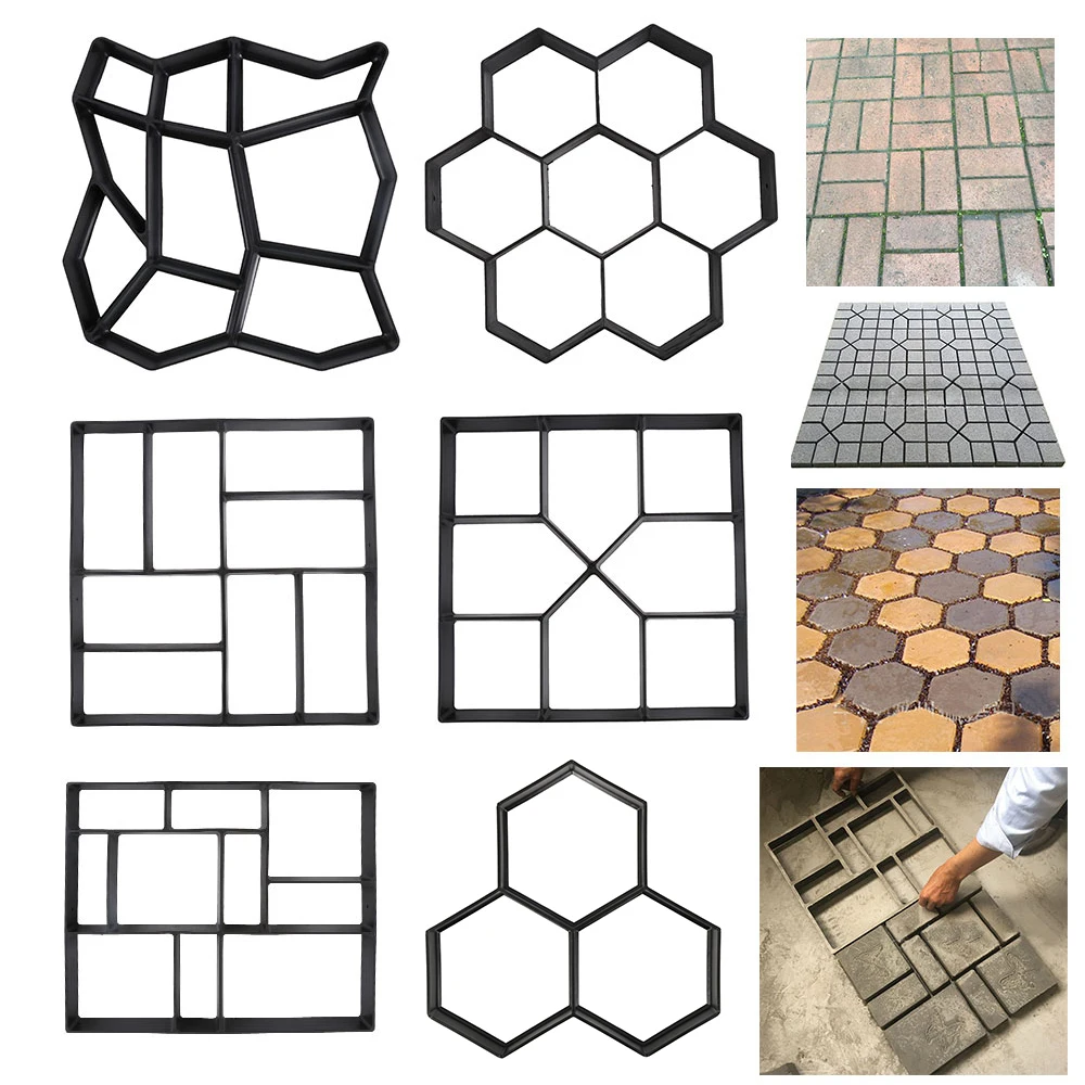 DIY-Path-Maker-Paver-Molds-Stone-Brick-Concrete-Mold-Concrete-Cement ...