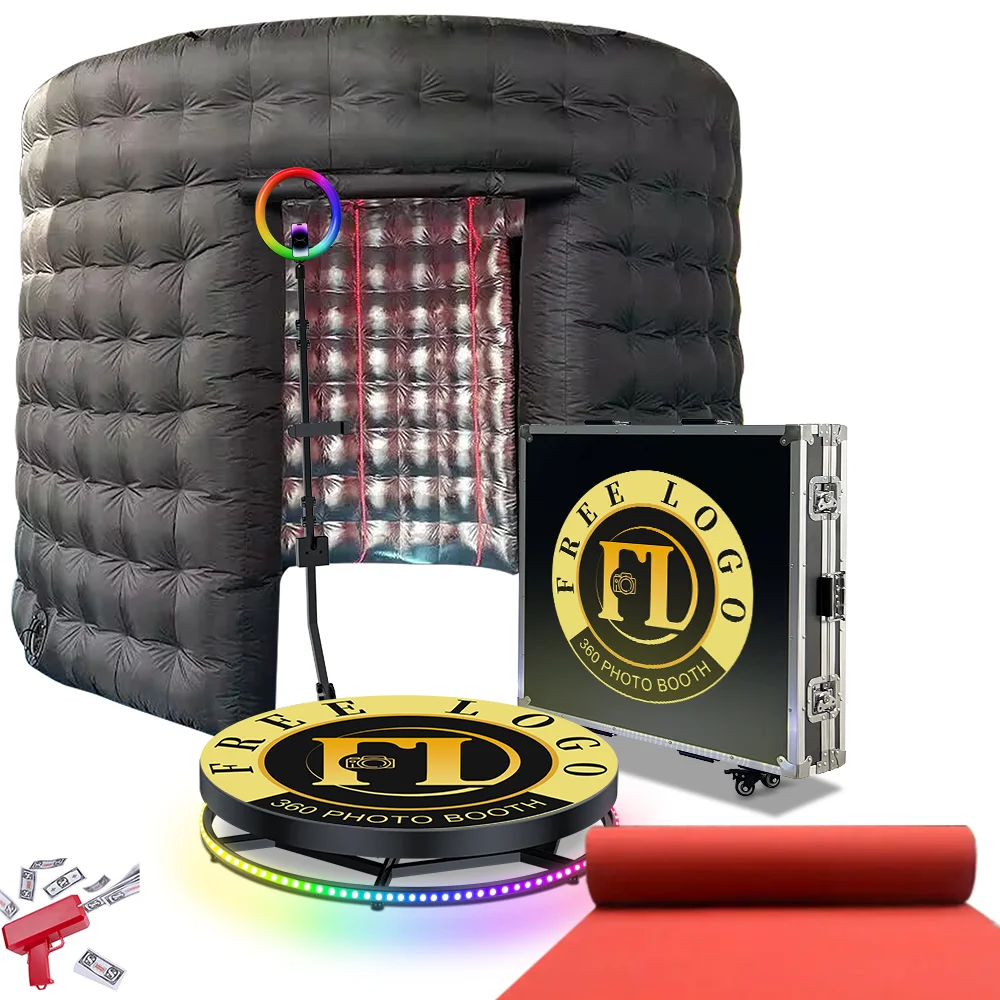 Automatic-360-Photo-Booth-with-Portable-Inflatable-LED-Background-Free ...