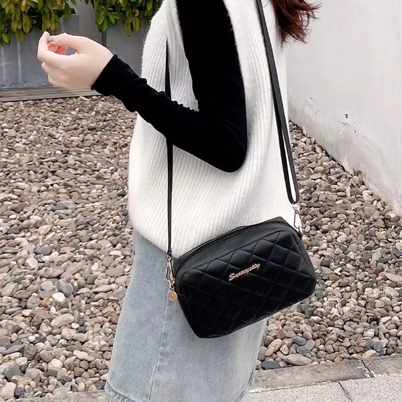 Simple-Style-Small-Shoulder-Bags-For-Women-Solid-Color-Pu-Leather-Wide ...