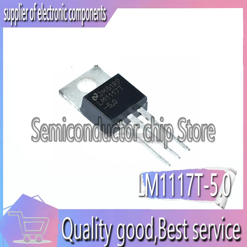 10 piezas nuevas LM1117T 5,0 LM1117 5,0 5 v en el chip regulador lineal ...