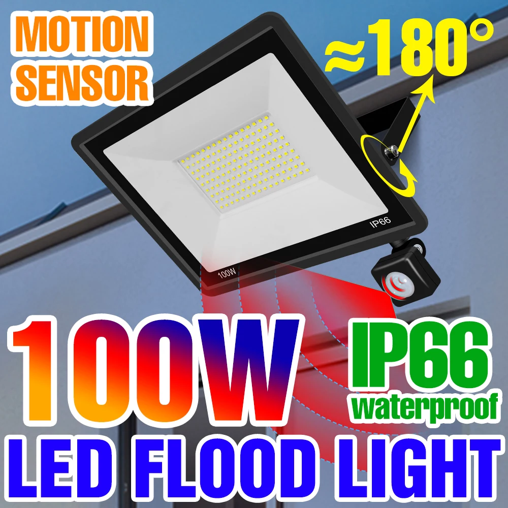Flood-Light-220V-Outdoor-Waterproof-Spotlight-LED-Garden-Lamp-Motion-Sensor-Projector-Refletor ...
