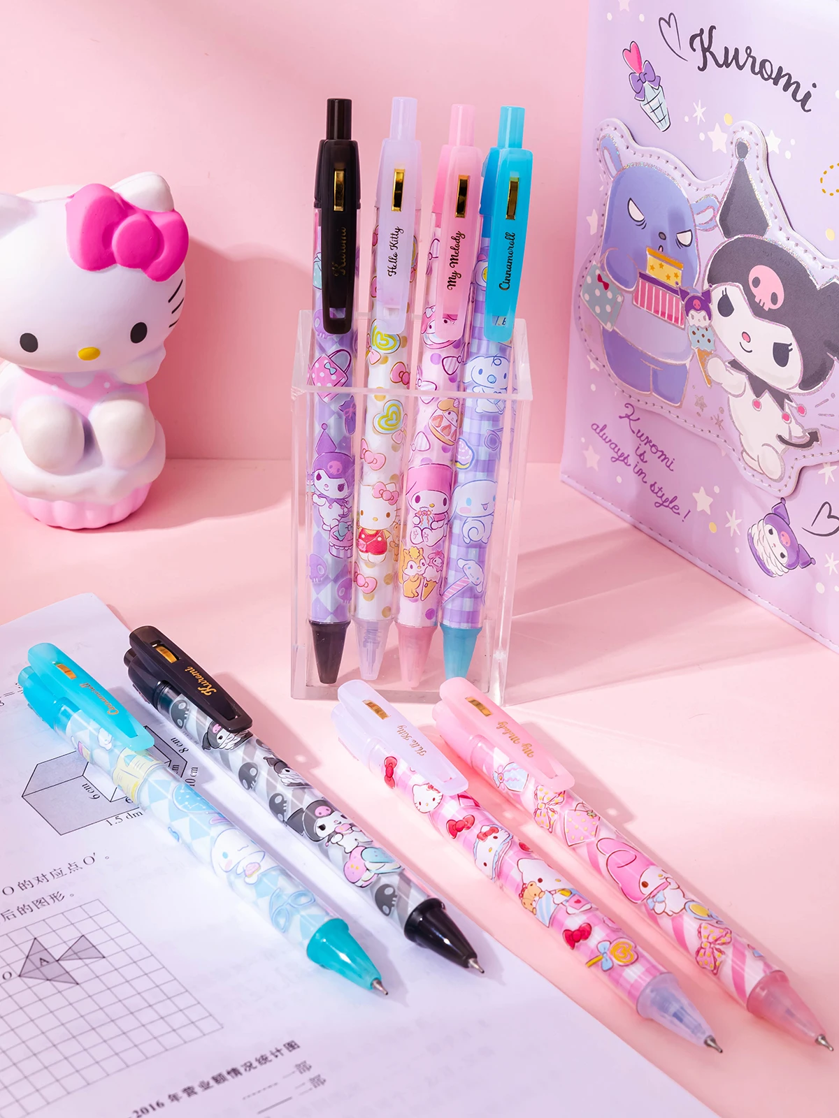 Students-Gel-Pen-For-Girls-Cute-Bullet-Tip-0-5mm-Black-Liquid-Ink ...