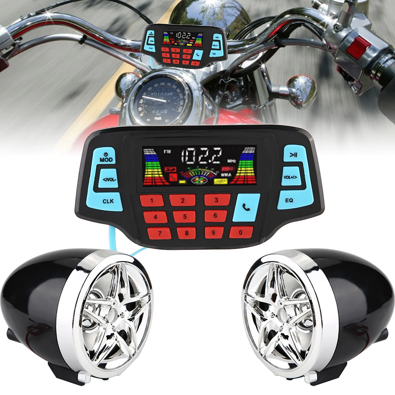 Motorcycle-MP3-Player-And-Speaker-Kit-Bluetooth-Music-Player-And-Stereo ...