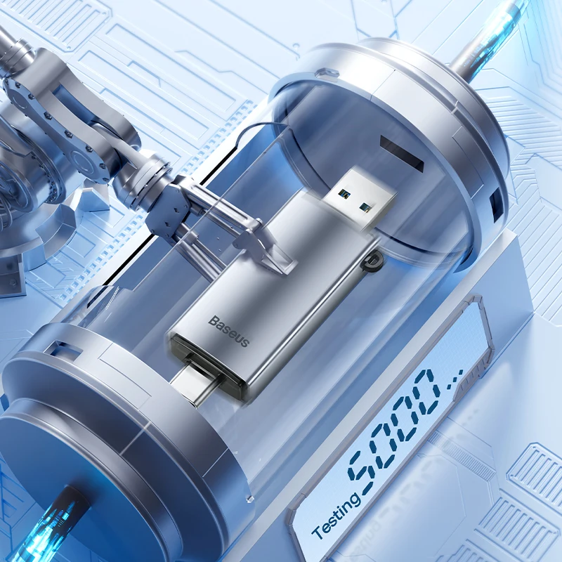 Baseus Card Reader USB C & USB3.0 to SD Micro SD TF Memory Card Device ...