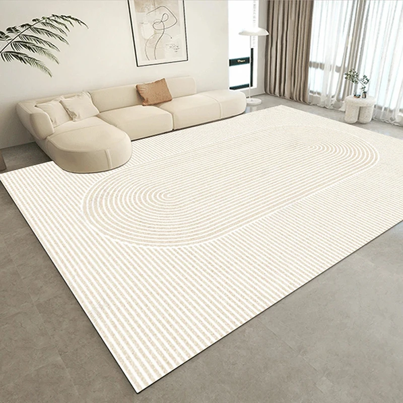 Carpet-for-Living-Room-Bedroom-Beige-Striped-Large-Rug-Machine-Washable ...